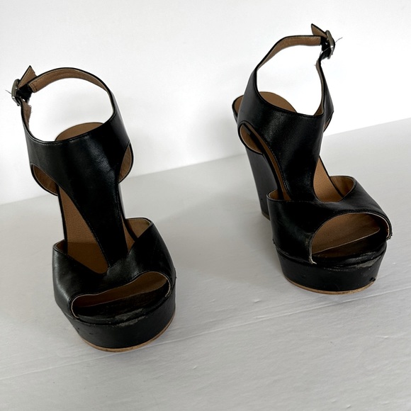 bp | Shoes | Bp Black Wedges 9s Size 7 Strap | Poshmark